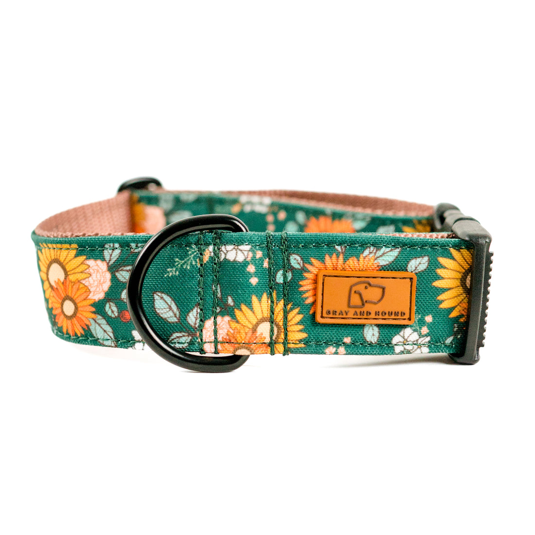 Green Sunflower Dog Collar | Fall Sunflower Dog Collar – GrayandHound